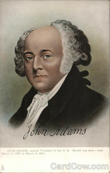 John Adams Presidents Postcard