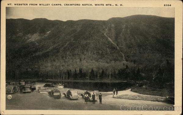 Mt. Webster From Willey Camps Crawford Notch, NH Postcard