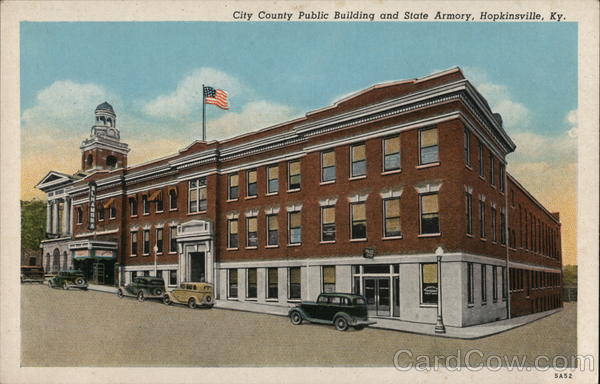 City County Public Building and State Armory Hopkinsville, KY Postcard