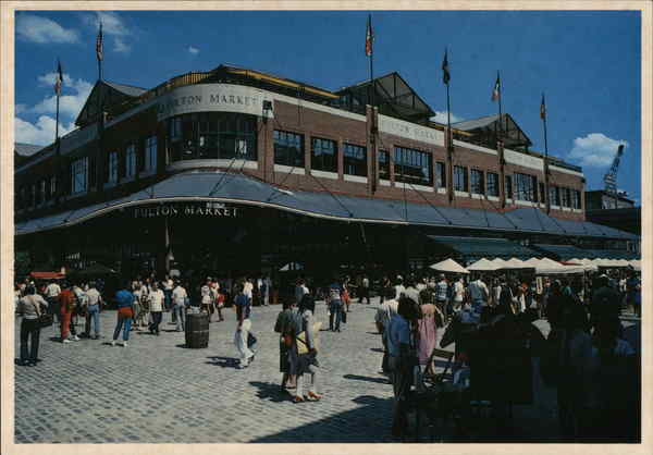 Fulton Market at South Street Seaport Chicago, IL Postcard