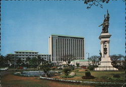 Legaspi Monument and Manila Hotel Philippines Southeast Asia Postcard