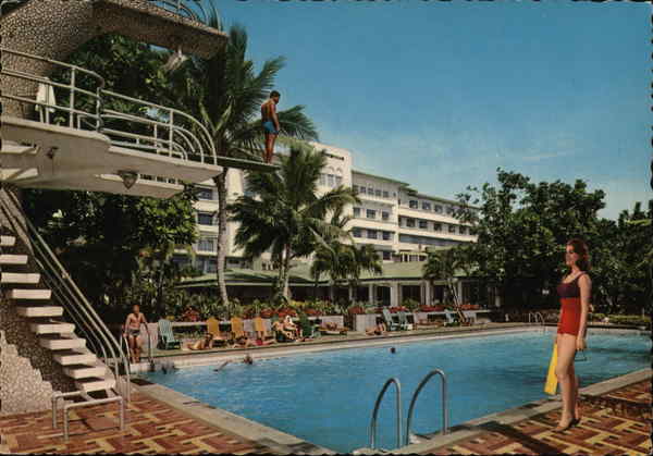 The Manila Hotel - Swimming Pool Philippines Southeast Asia Postcard
