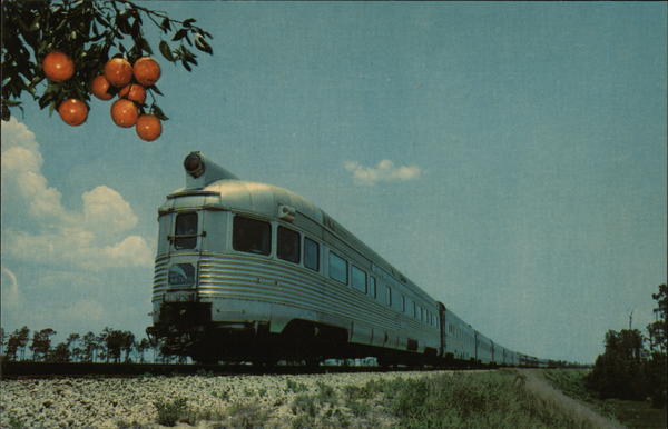 The Silver Meteor Trains, Railroad Postcard