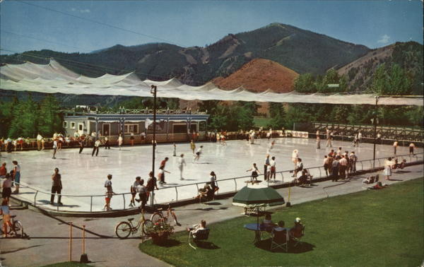 Olympic Size Ice Rink Sun Valley, ID Postcard