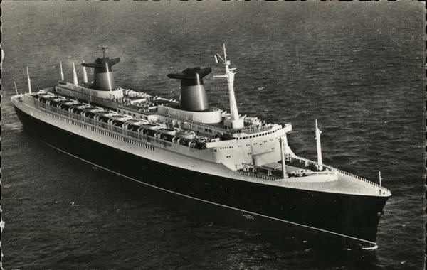 SS France Steamers Postcard