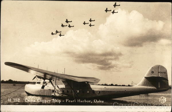 China Clipper Ship, Pearl Harbor, Oahu Honolulu, HI Postcard