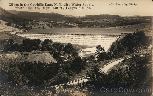 Gilboa-In-The Catskills Dam New York Postcard