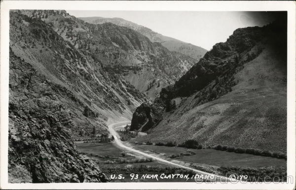 U.S. 93 Clayton, ID Postcard