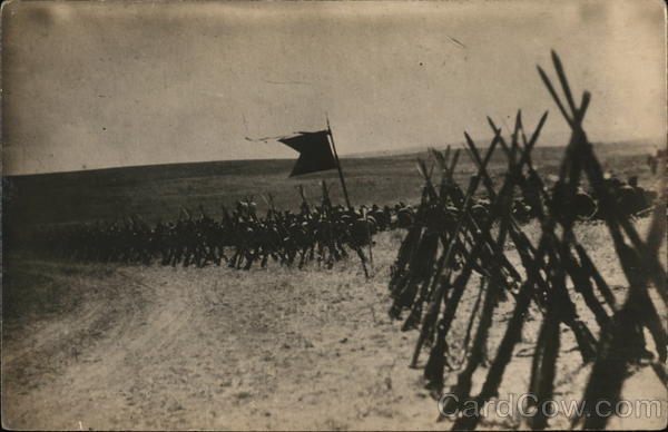 Fortifications on a battlefield Military Postcard