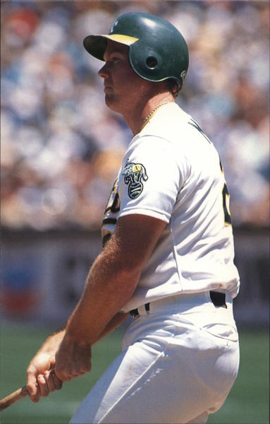 Mark McGwire, 25 Oakland Athletics First Baseman Baseball Postcard