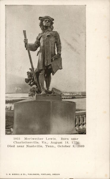 Meriweather Lewis Statue Portland, OR 1905 Lewis & Clark Exposition ...