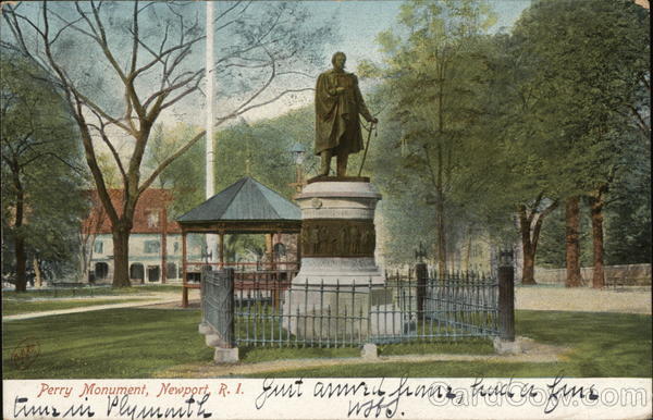 Perry Monument Newport, RI Postcard
