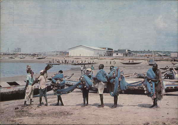 Fishermen, Tema Beach Accra, Ghana Africa Postcard