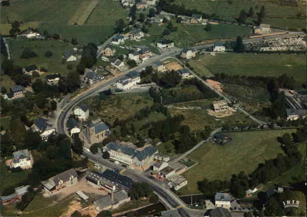 Aerial View of Town Ligneuville, Belgium Benelux Countries Postcard