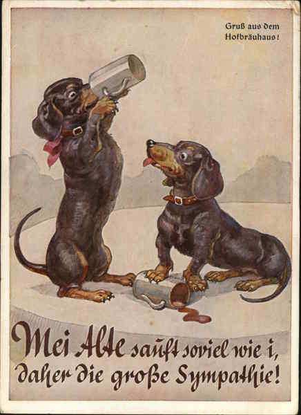 Gruss aus dem Hofbraeuhaus! (Greetings from the Hofbraeuhaus!) Munich ...