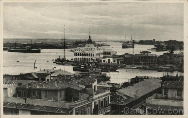 Harbour and Entrance to the Suez Canal Port Said, Egypt Africa