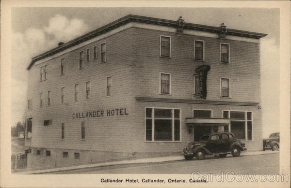 Callander Hotel Ontario Canada Postcard
