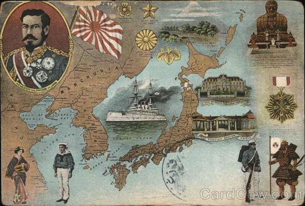 Map of Japan and East Asia, Manchuria