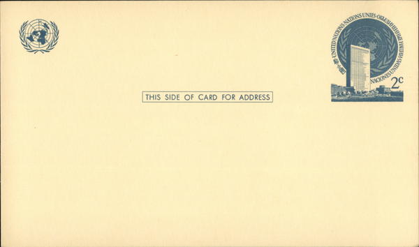 United Nations Post Card Postal Cards Postcard