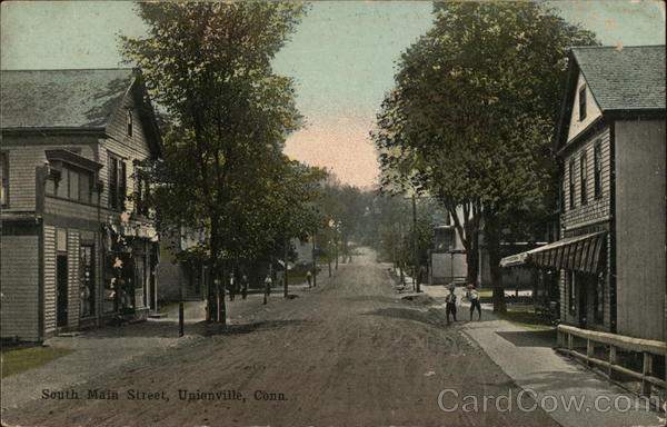 South Main Street Unionville, CT Postcard