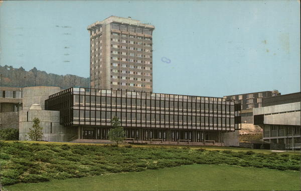 Library, Showing East Tower Dormitory in Background, Ithaca College New ...