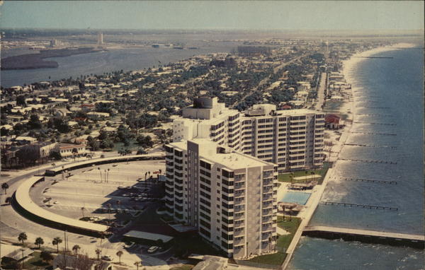 Air View of Clearwater Florida Postcard