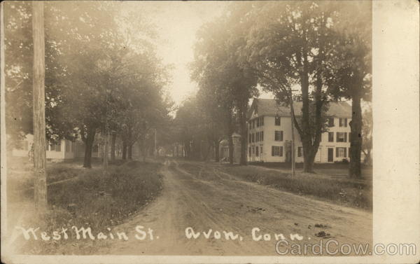 West Main Street Avon, CT Postcard