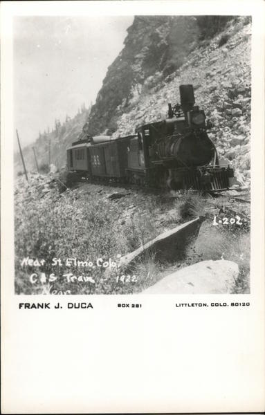 Neat St. Elmo, Colo. C.A.S. Train - 1922 Saint Elmo, CO Trains ...
