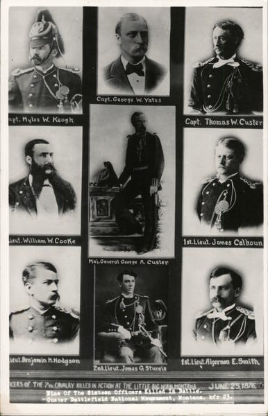 Custer and Nine of 16 Officers of 7th Cavalry Killed in Action at the ...