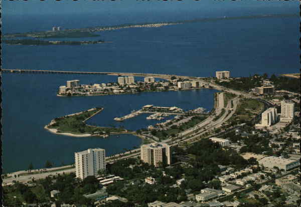 Aerial View Sarasota, FL Postcard
