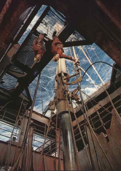 BP's Exploration Rig Sea Conquest Oil Wells Postcard