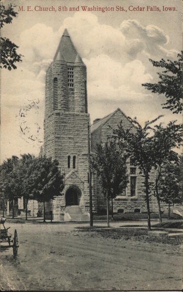 Methodist Episcopal Church Cedar Falls, IA Postcard