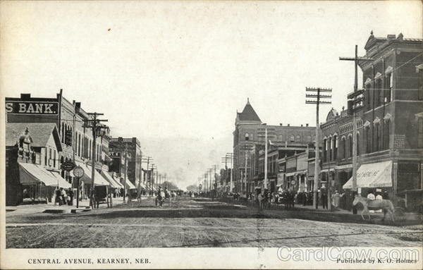 Central Avenue Kearney, NE Postcard