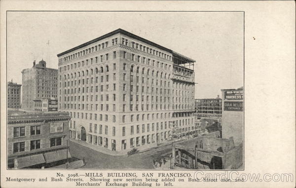 Mills Building San Francisco, CA Postcard