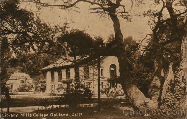 Library Mills College Oakland, CA Postcard