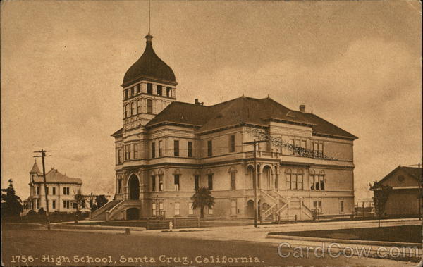 High School Santa Cruz, CA Postcard