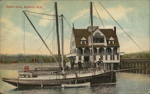 Yacht Club Buffalo, NY Postcard