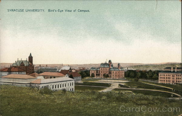 Syracuse University - Bird's Eye View of Campus New York Postcard