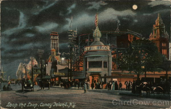 Loop the Loop Coney Island, NY Postcard