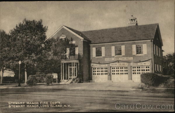 Stewart Manor Fire Department New York Postcard