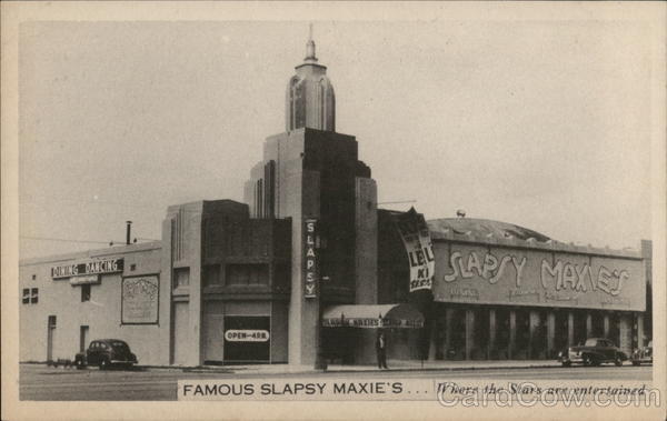 Famous Slapsy Maxie's Hollywood, CA Postcard
