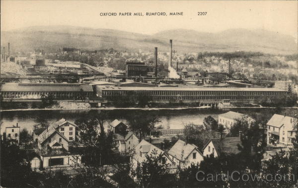 Oxford Paper Mill Rumford, ME Postcard