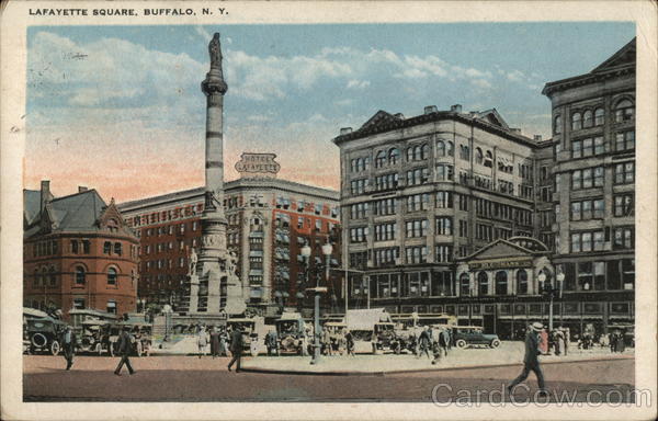 Lafayette Square Buffalo, NY Postcard