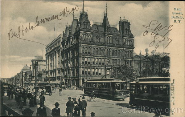 Main Street Buffalo, NY Postcard