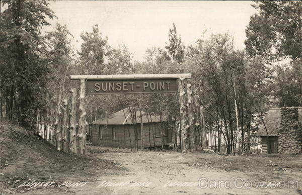 Sunset Point, Trump Lake Wabeno, WI Postcard