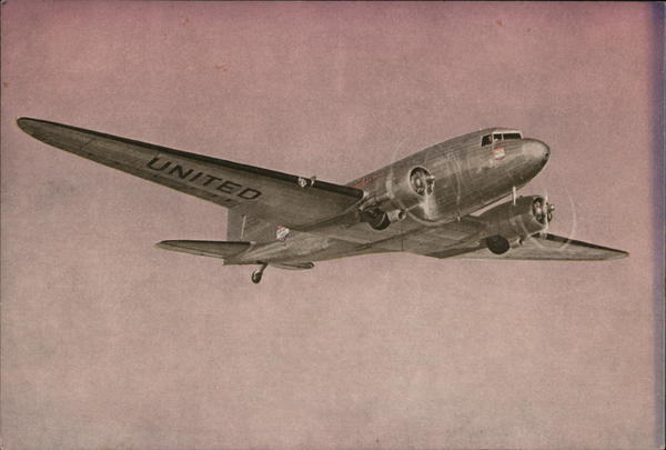 United Airlines Mainliner Aircraft Postcard