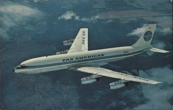 Pan American Jet Clipper Aircraft Postcard