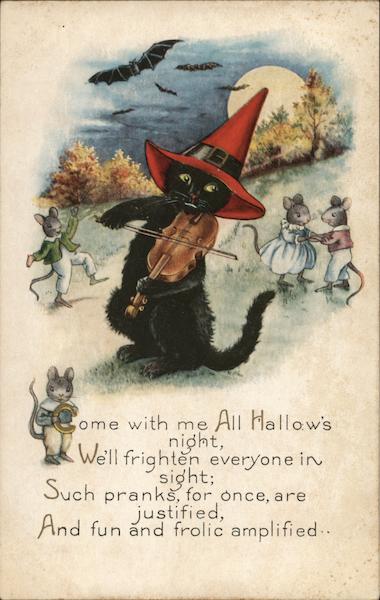 Come with me All Hallow's night, We'll frighten everyone in sight; Such ...