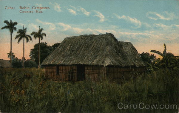 Bohio Campestre/Country Hut Cuba Postcard