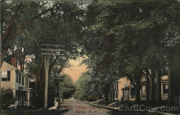 Derry Village Looking North New Hampshire Postcard